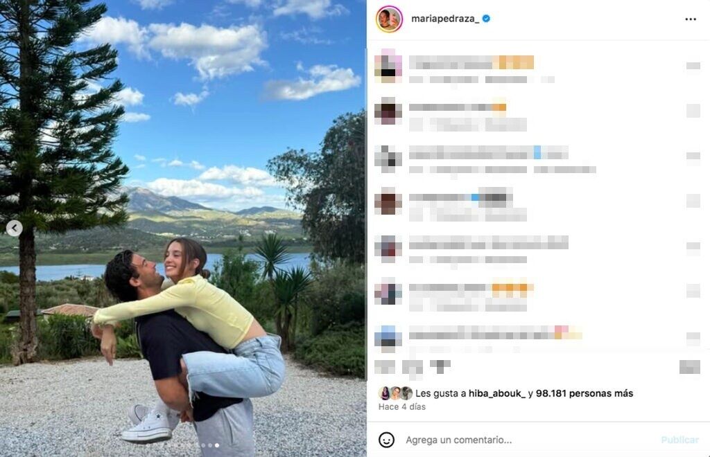 María Pedraza demuestra que está loca por su novio, en Instagram - Foto ...