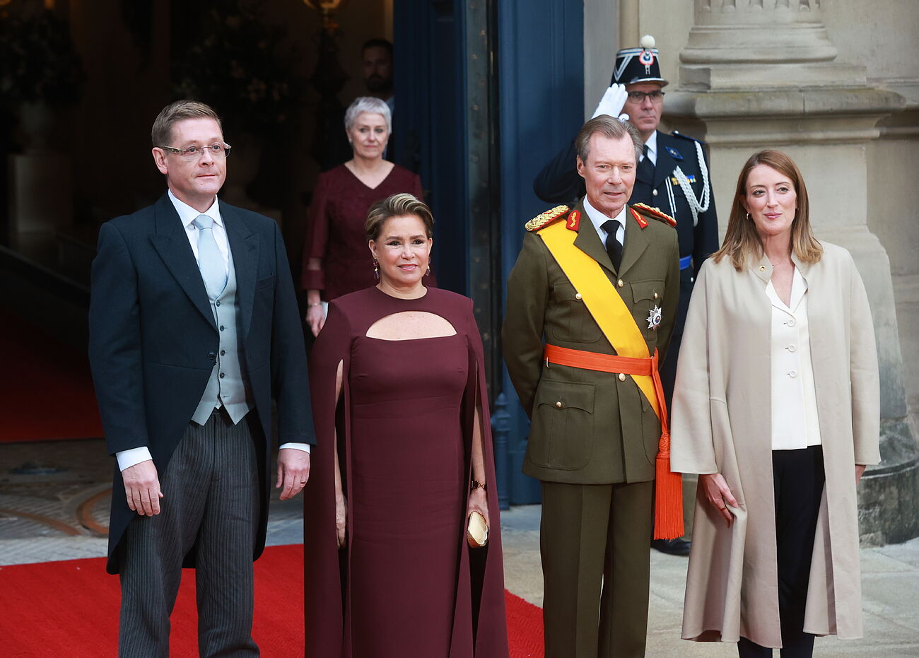 De izquierda a derecha: Ukko Metsola (marido de la presidenta del ...