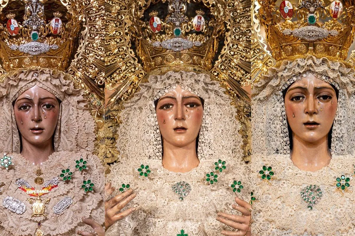 'Tercera' restauración de la Esperanza Macarena en 24 horas: pestañas ...