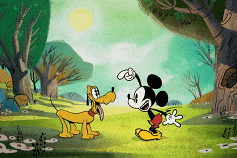 Dibujo Animado De Mickey Mouse Pluto Mickey Mouse Pluto Pegatina